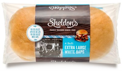 Extra Large White Baps | GH Sheldon Family Bakers